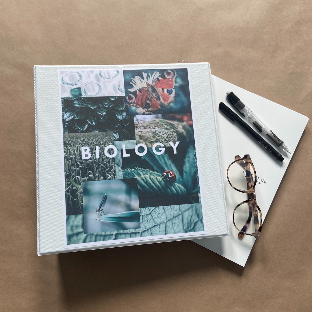 Biology Collage Binder Cover | Aesthetic School Supplies - Etsy