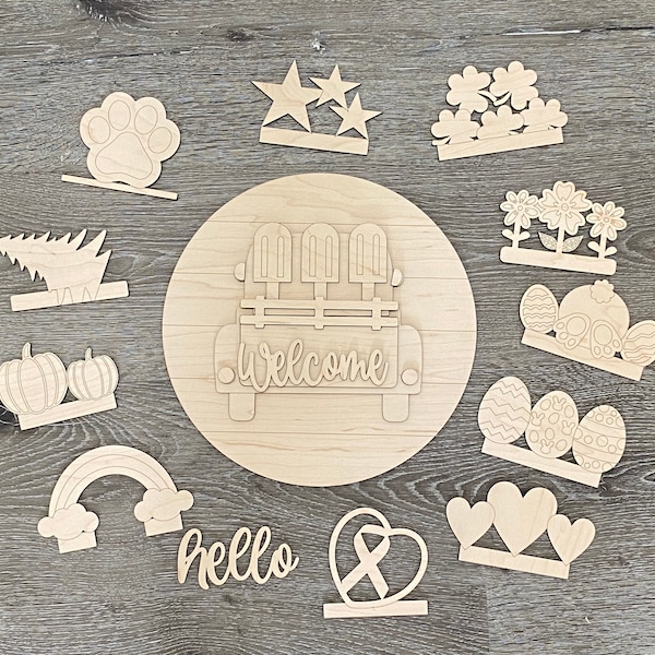 Interchangeable Welcome Sign - Etsy