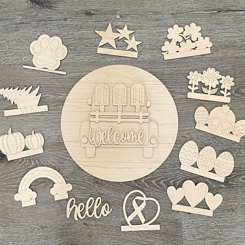 Interchangeable Welcome Sign - Etsy