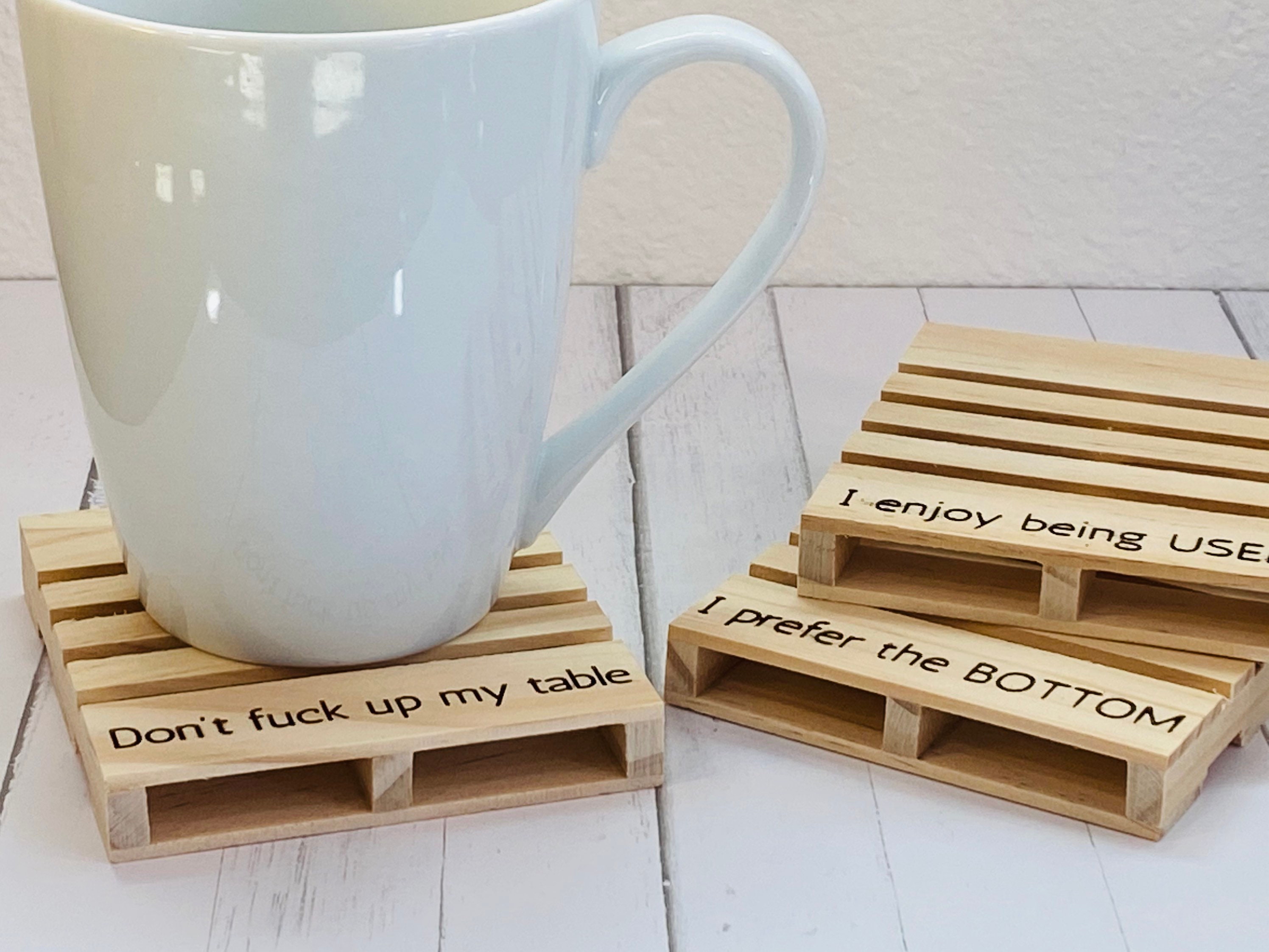 Personalized Wood Pallet Drink Coasters | Farmhouse Style | Drink ...