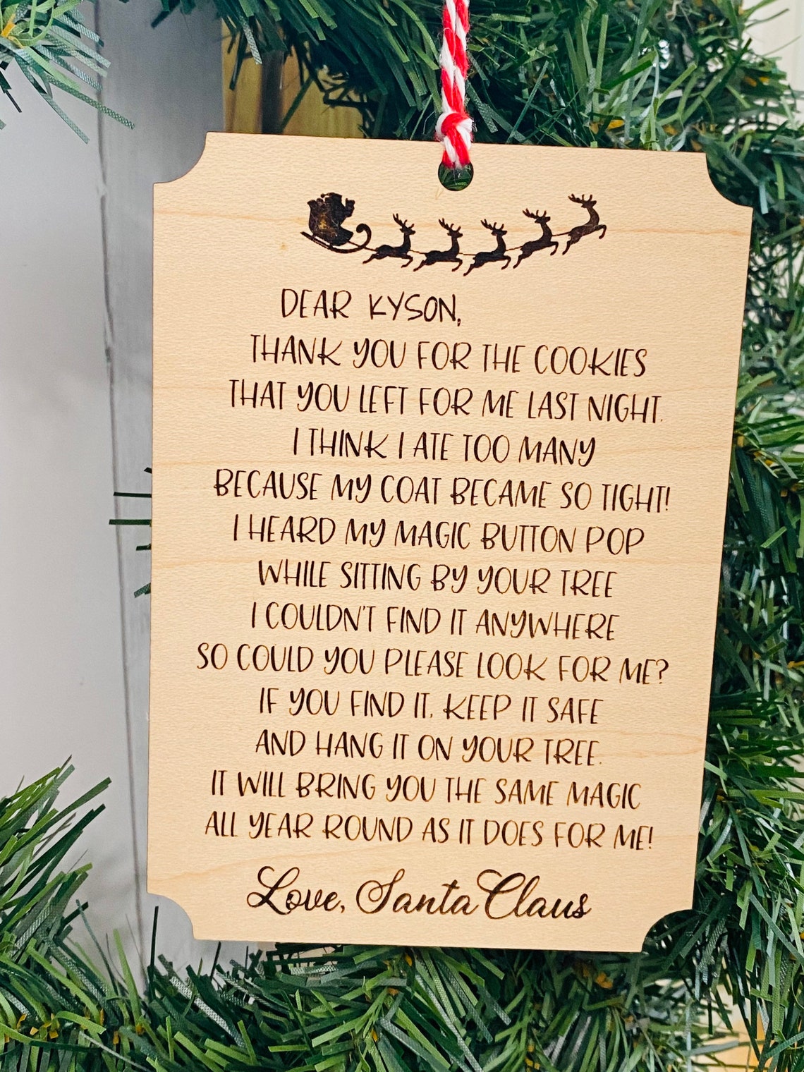 Santas Missing Button and Personalized Letter Christmas - Etsy