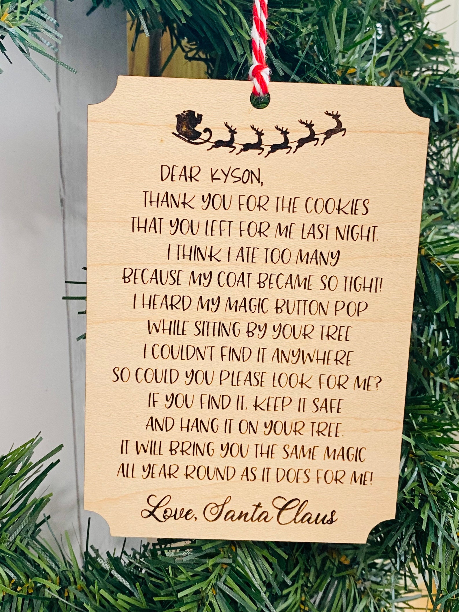 Santas Missing Button and Personalized Letter Christmas - Etsy