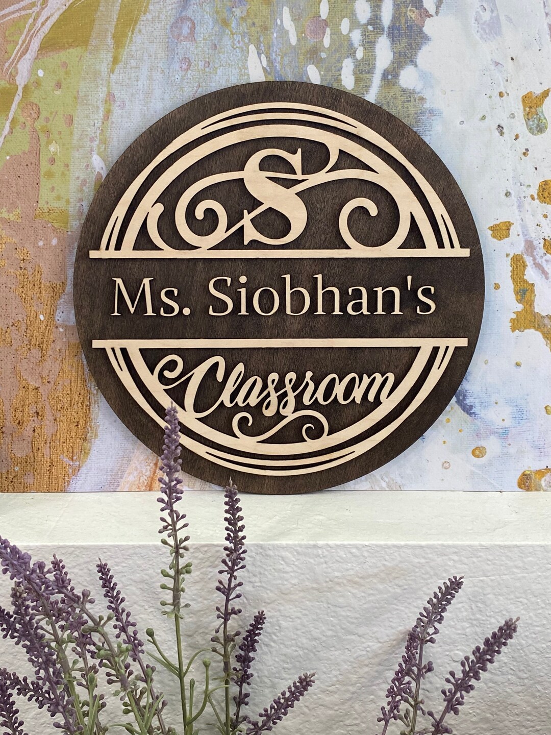 Teacher Name Sign, Custom Name Sign, Teacher Gift, Last Name Sign ...