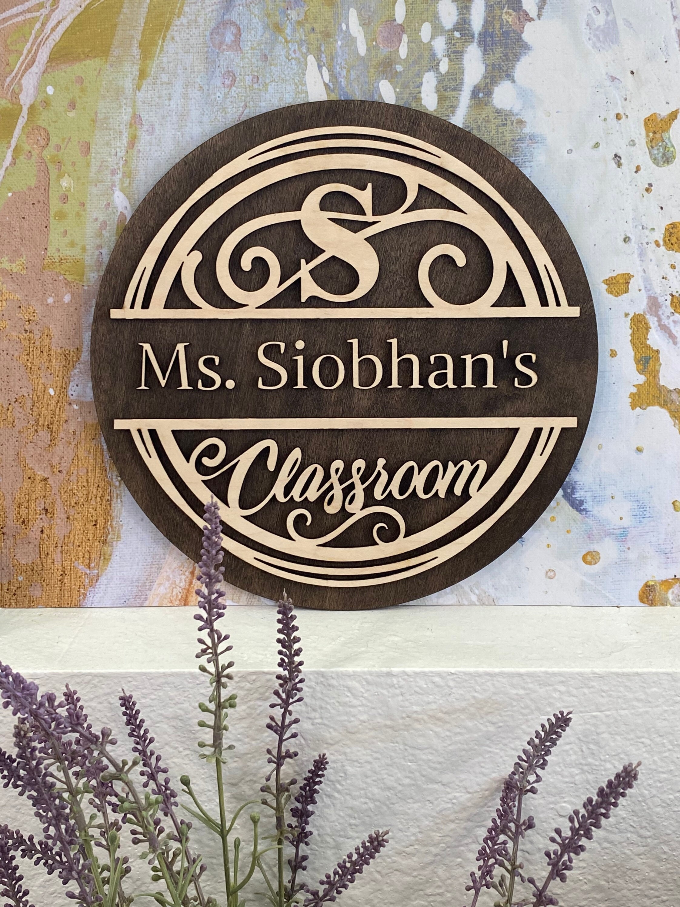 Teacher Name Sign Custom Name Sign Teacher Gift Last Name - Etsy