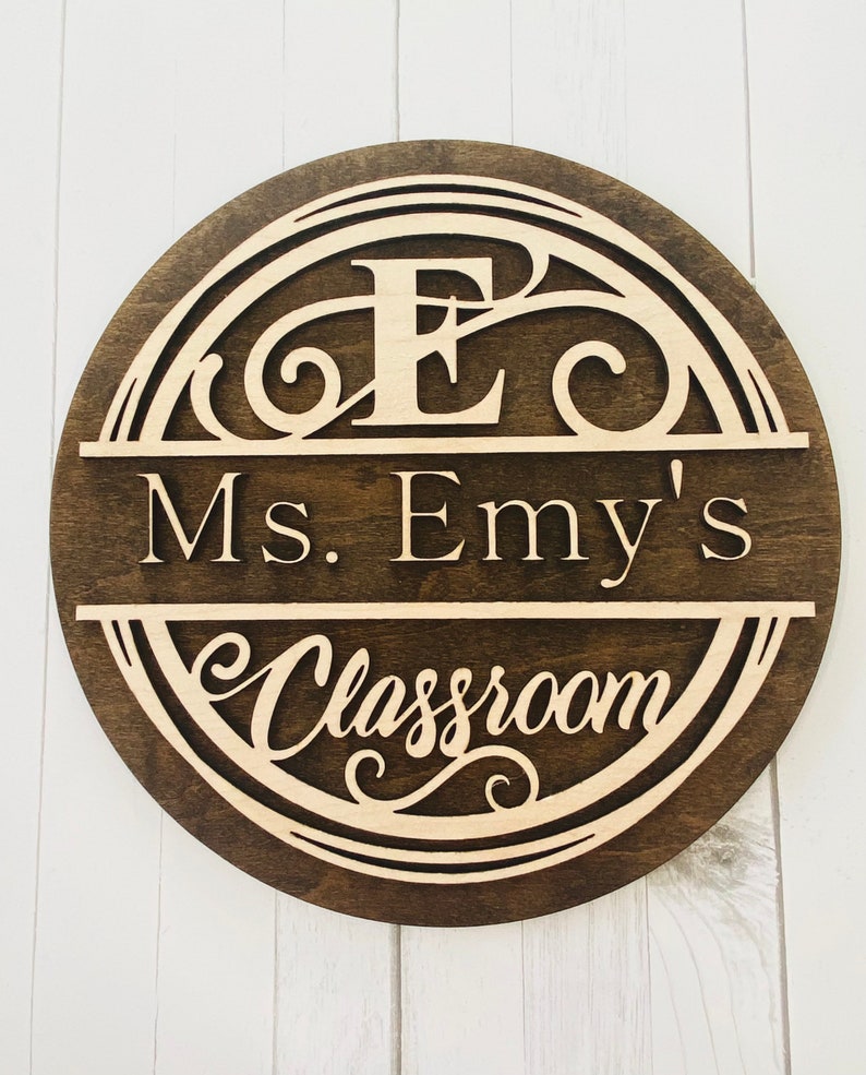 Teacher Name Sign Custom Name Sign Teacher Gift Last Name - Etsy