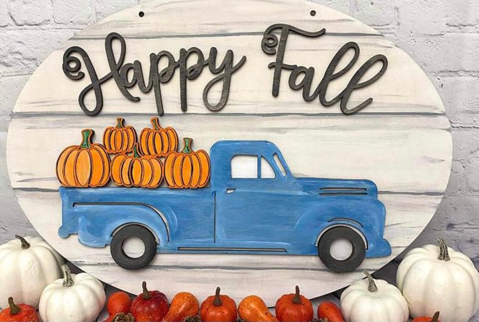 Happy Fall Pumpkin Truck Sign DIY Wood Sign Blank - Etsy