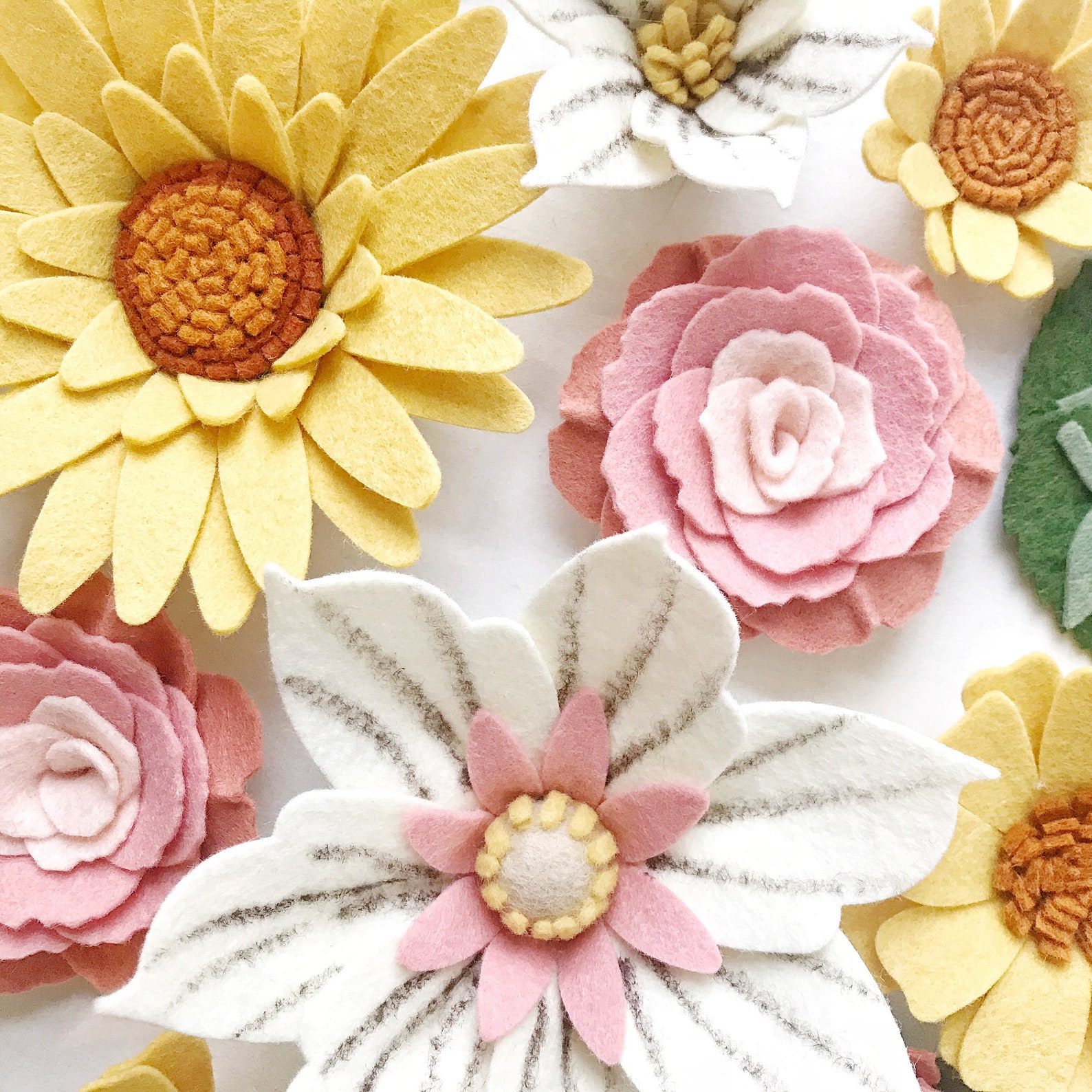 Nursery Felt Flowers / Handmade Flower / Ready to Craft and | Etsy