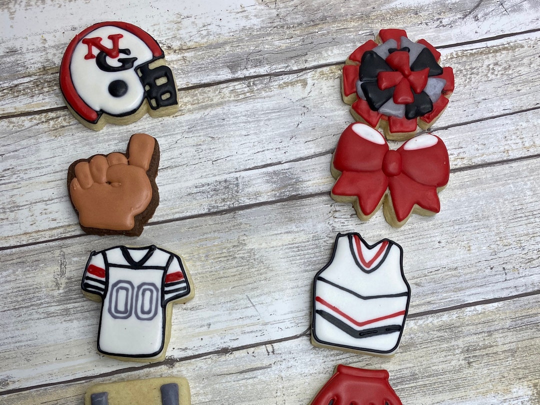 Football or Cheerleader Cookie Set, Party Favor, Customizable Football ...