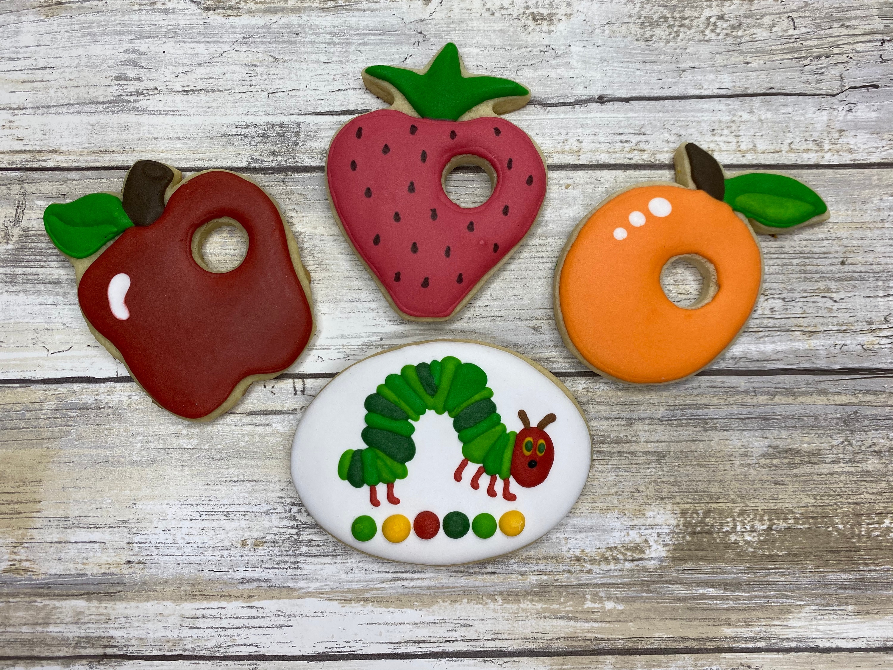 The Very Hungry Caterpillar Cookie Set | Etsy