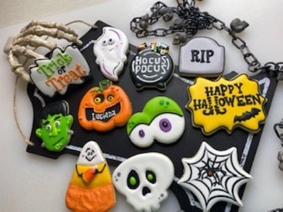 Halloween Cookies, Halloween Party Gift, Halloween Theme, Fall Cookies ...