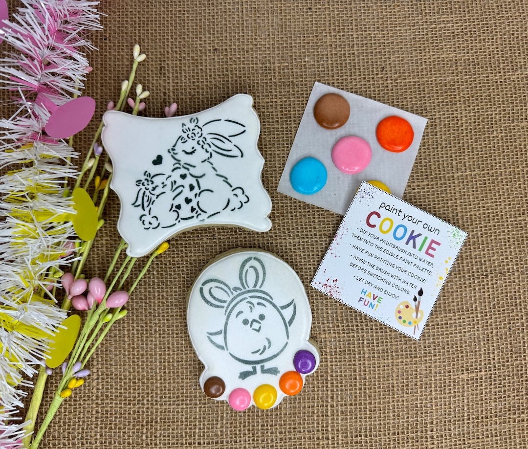 Paint Your Own Easter Cookie Kit, Easter Craft, Easter Party Favor ...
