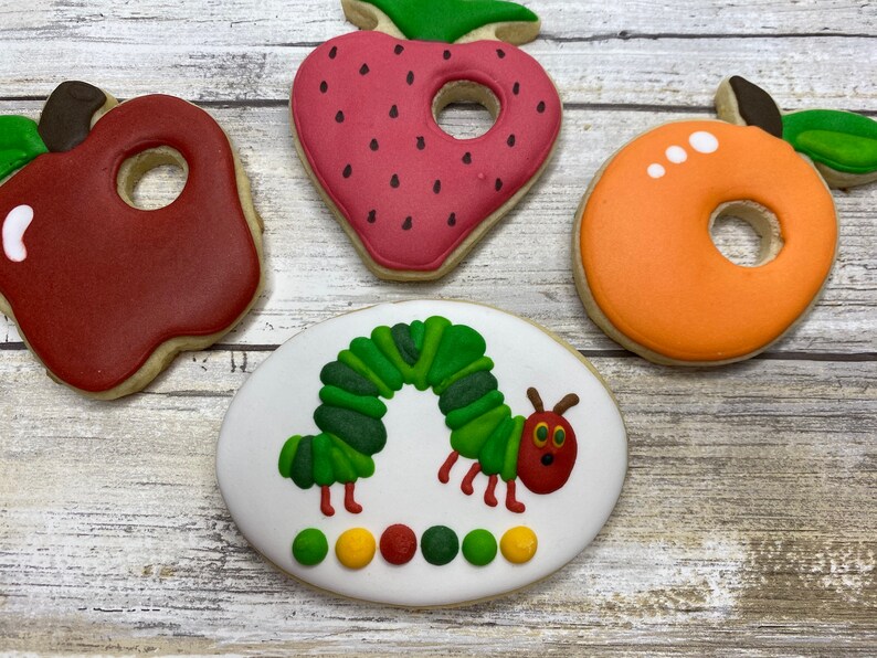 The Very Hungry Caterpillar Cookie Set | Etsy