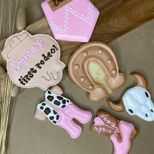 My First Rodeo Cookies, 1st Birthday Celebration, Boy and Girl Party ...