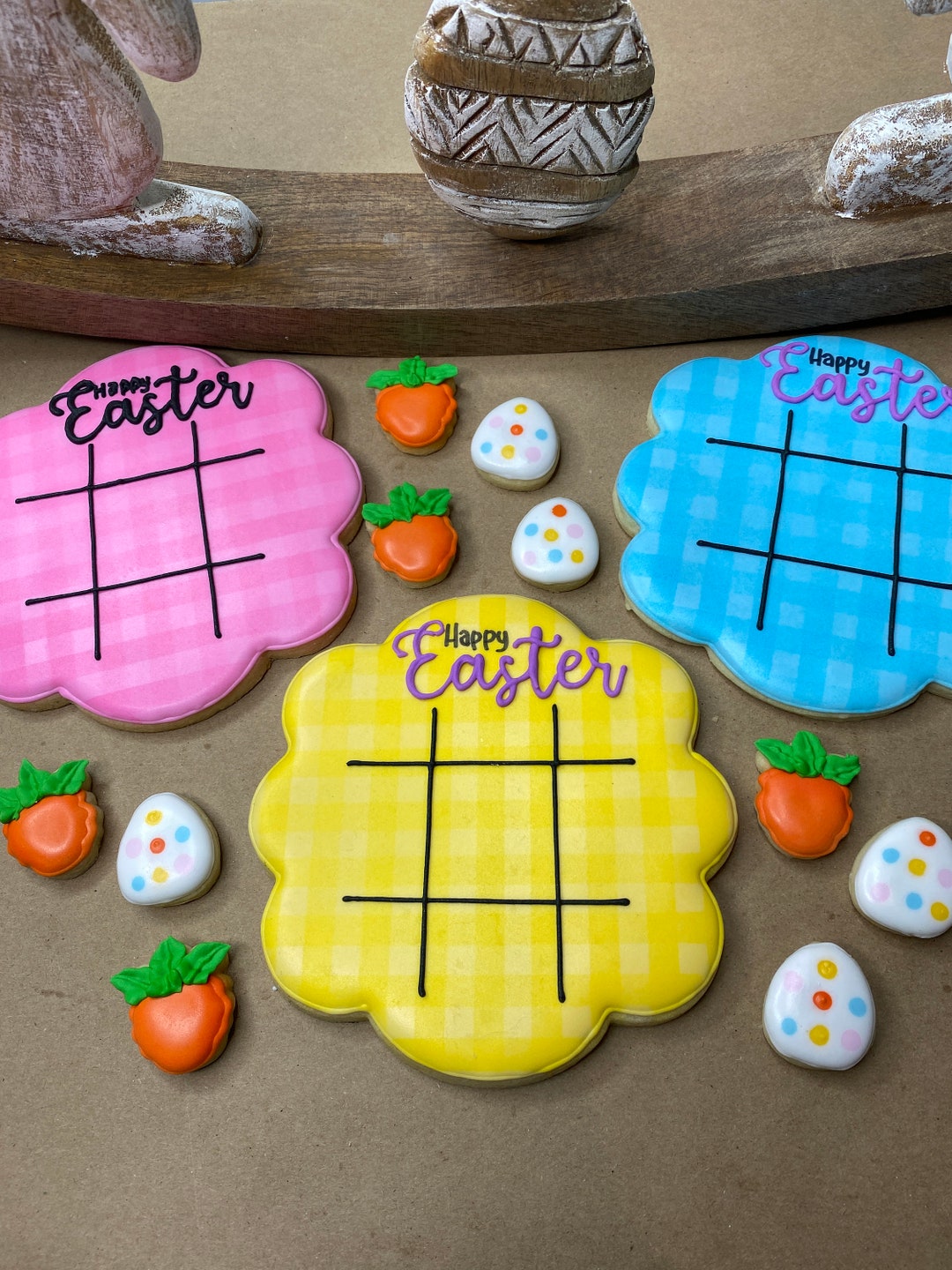 Easter Tic Tac Toe Cookie Set, Cookie Game, Easter Gift, Easter Treat ...