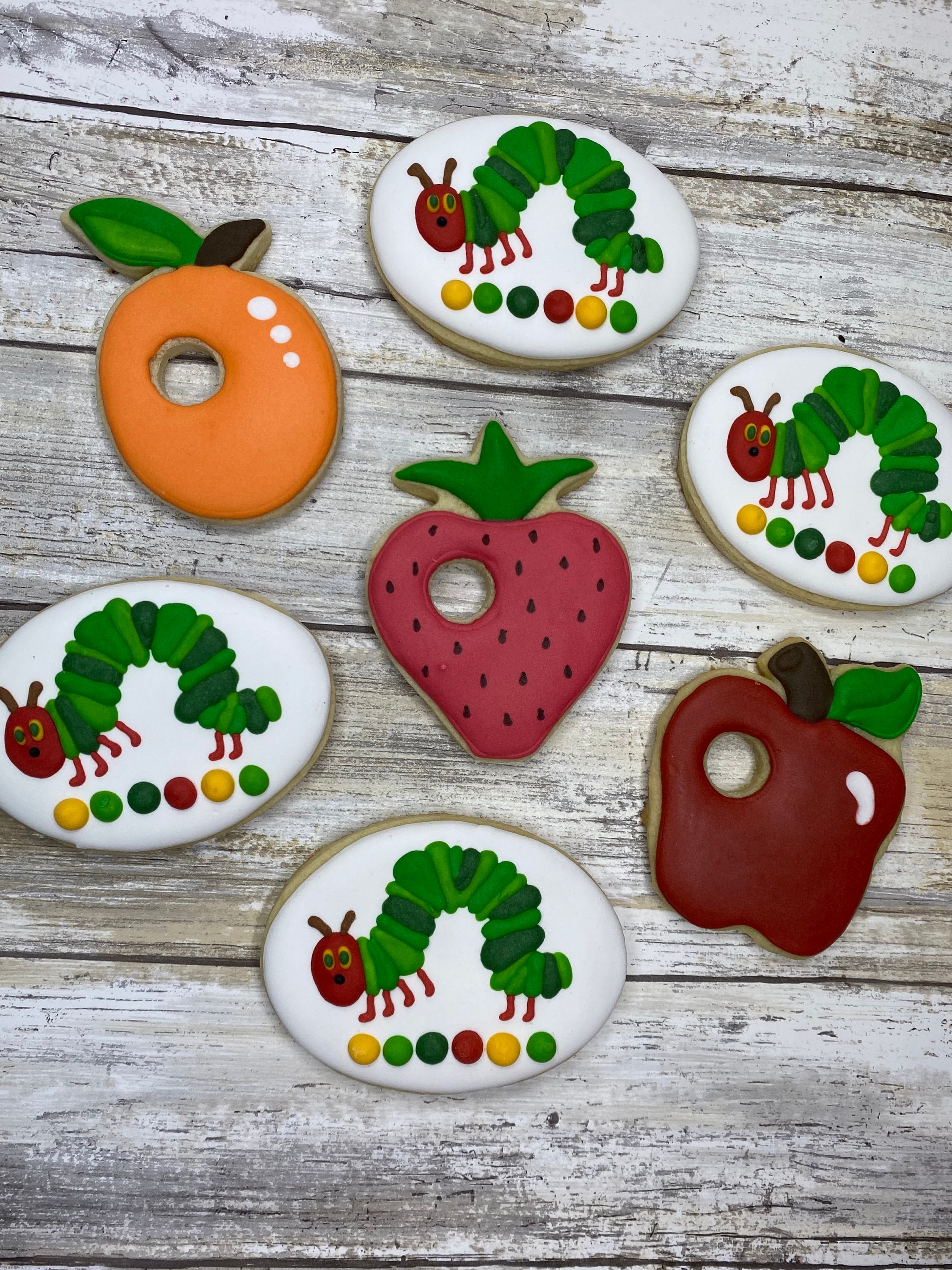 The Very Hungry Caterpillar Cookie Set | Etsy