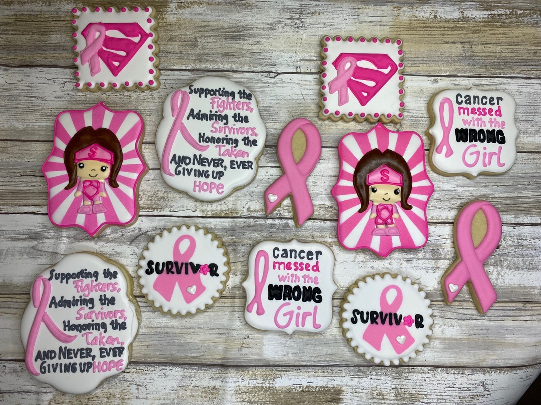 Breast Cancer Awareness Cookies, Cancer Messed With the Wrong Girl ...