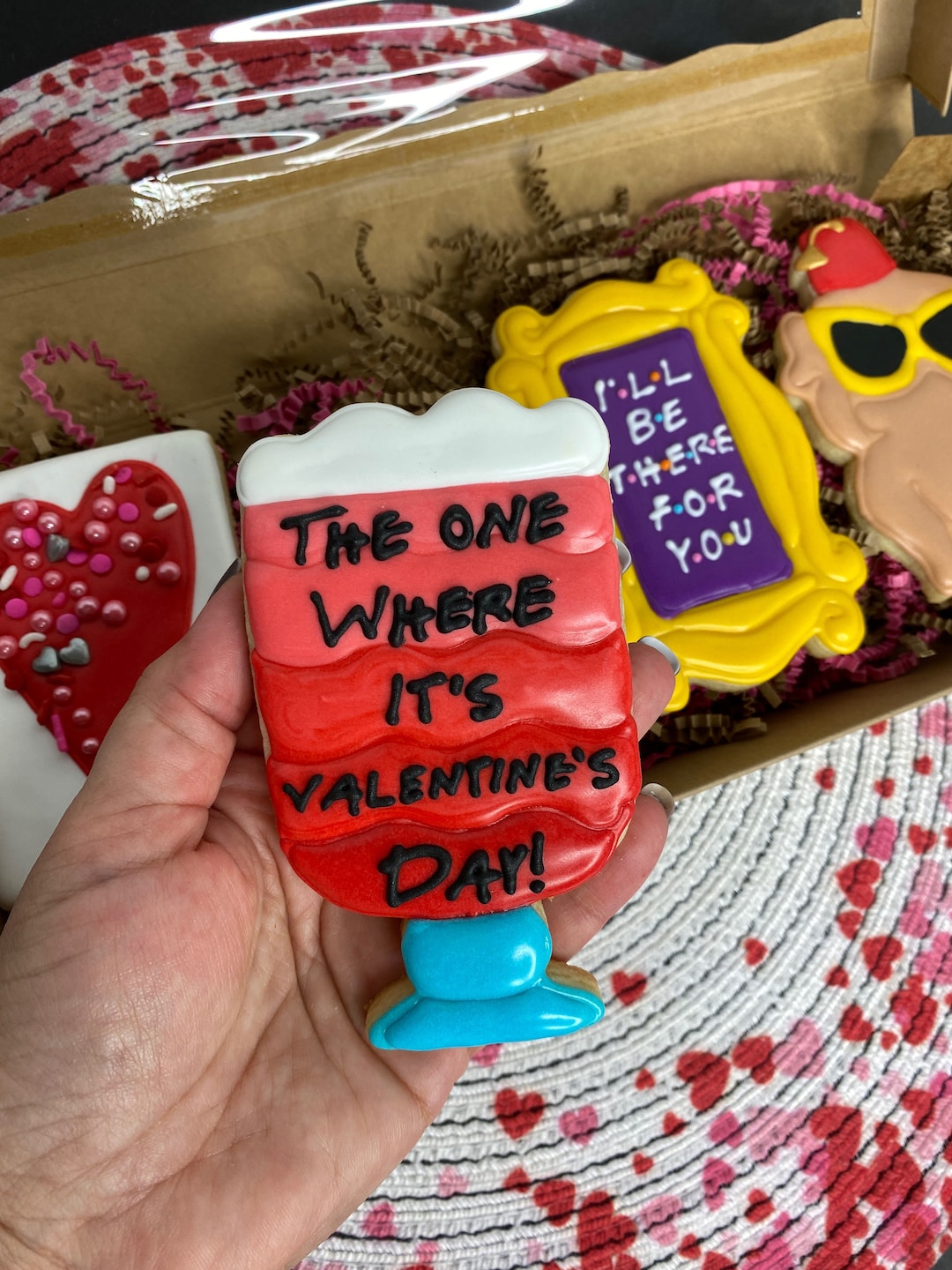 Friends Inspired Valentine's Day/ Galentine's Day Boxed Cookie Set ...
