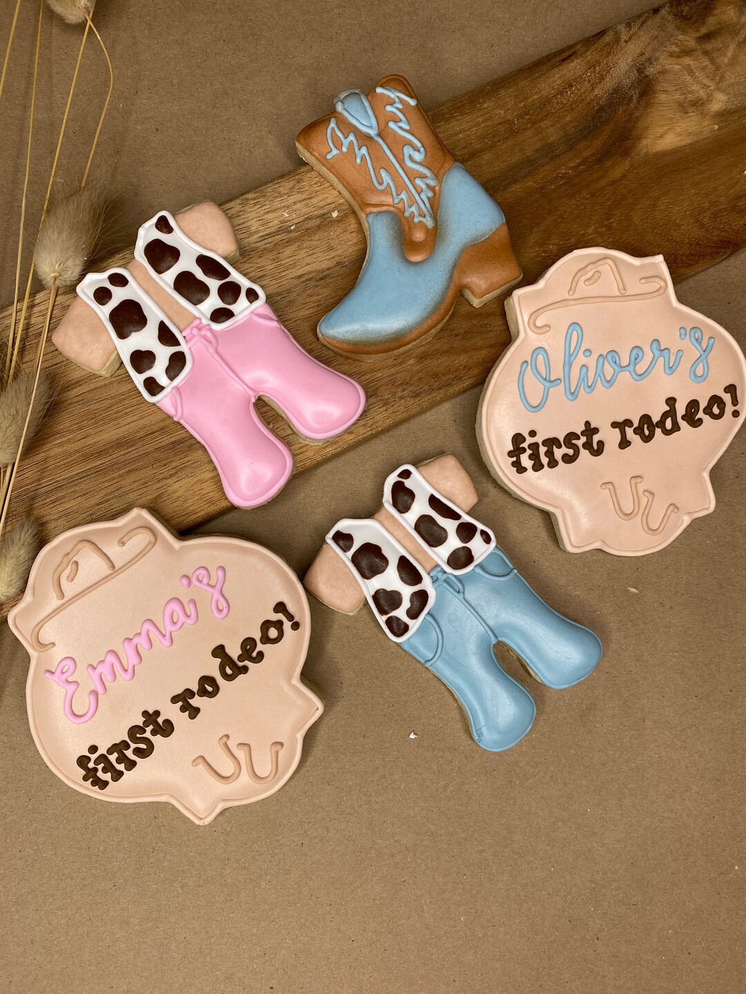 My First Rodeo Cookies, 1st Birthday Celebration, Boy and Girl Party ...