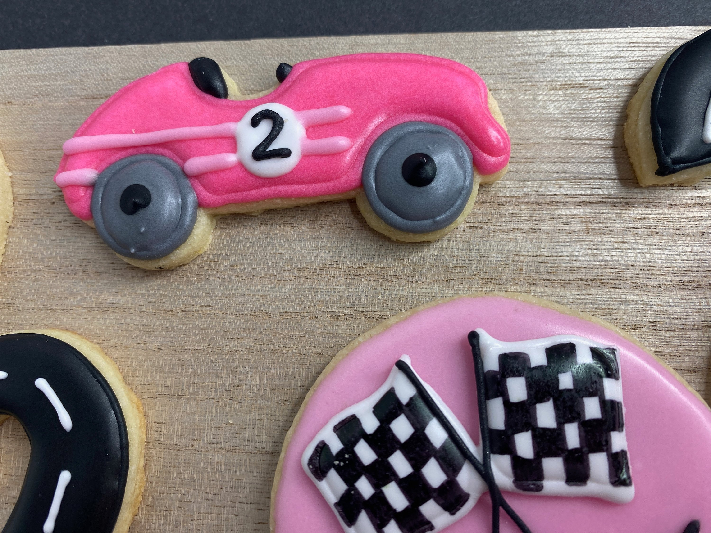 Vintage Race Car Sugar Cookies: Child's Birthday Party Decorated Sugar ...