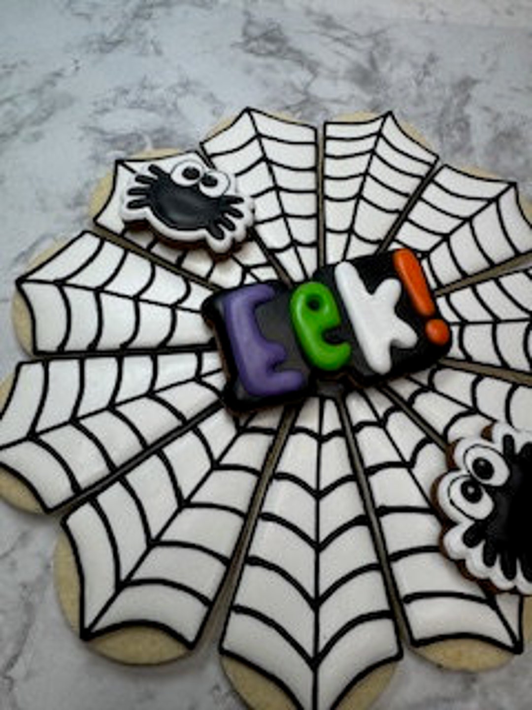 Halloween Eek and Spider Large Cookie Platter, Sugar Cookie, Halloween ...