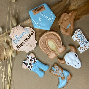 My First Rodeo Cookies, 1st Birthday Celebration, Boy and Girl Party ...
