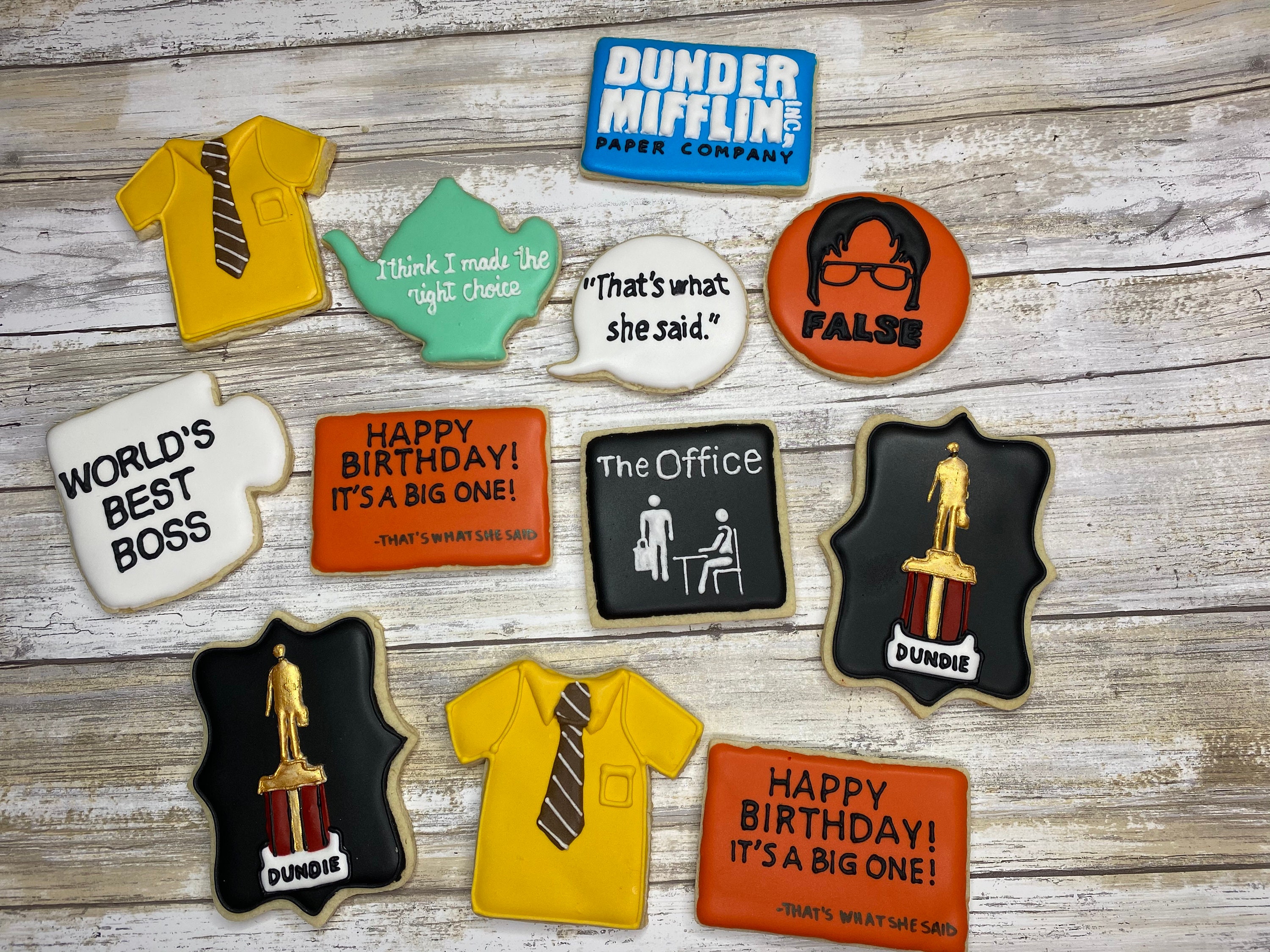 The Office Sugar Cookie Set, Birthday Party Favors - Etsy