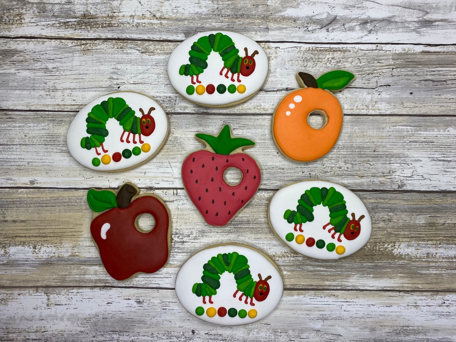 The Very Hungry Caterpillar Cookie Set | Etsy