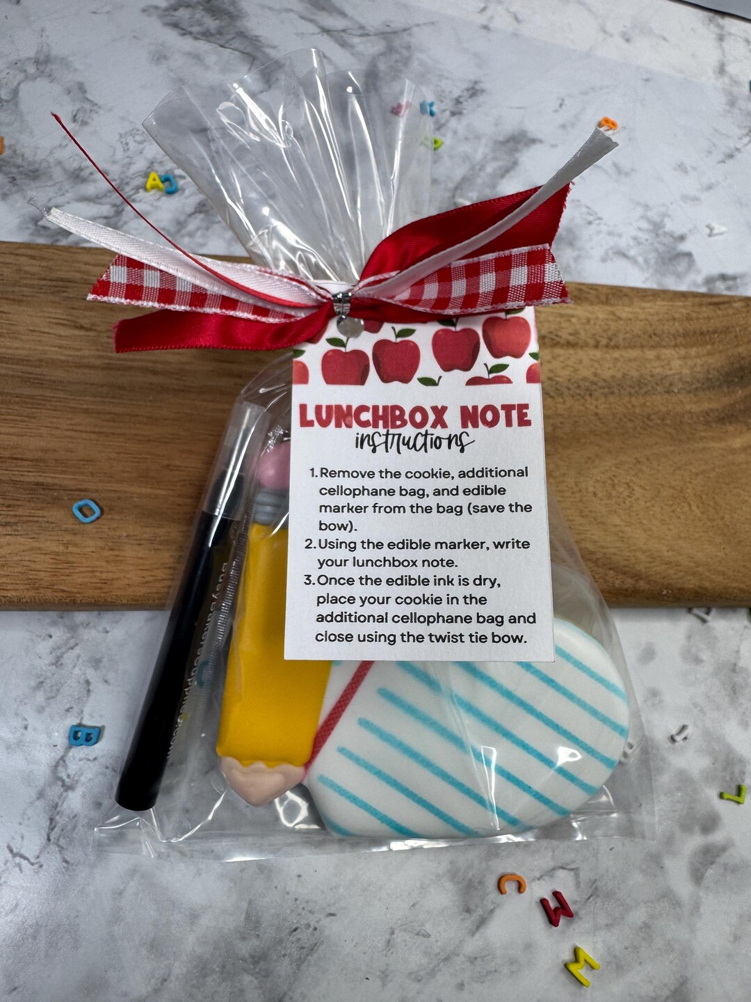 Personalized School Lunchbox Cookie Note: Back to School Treat for ...