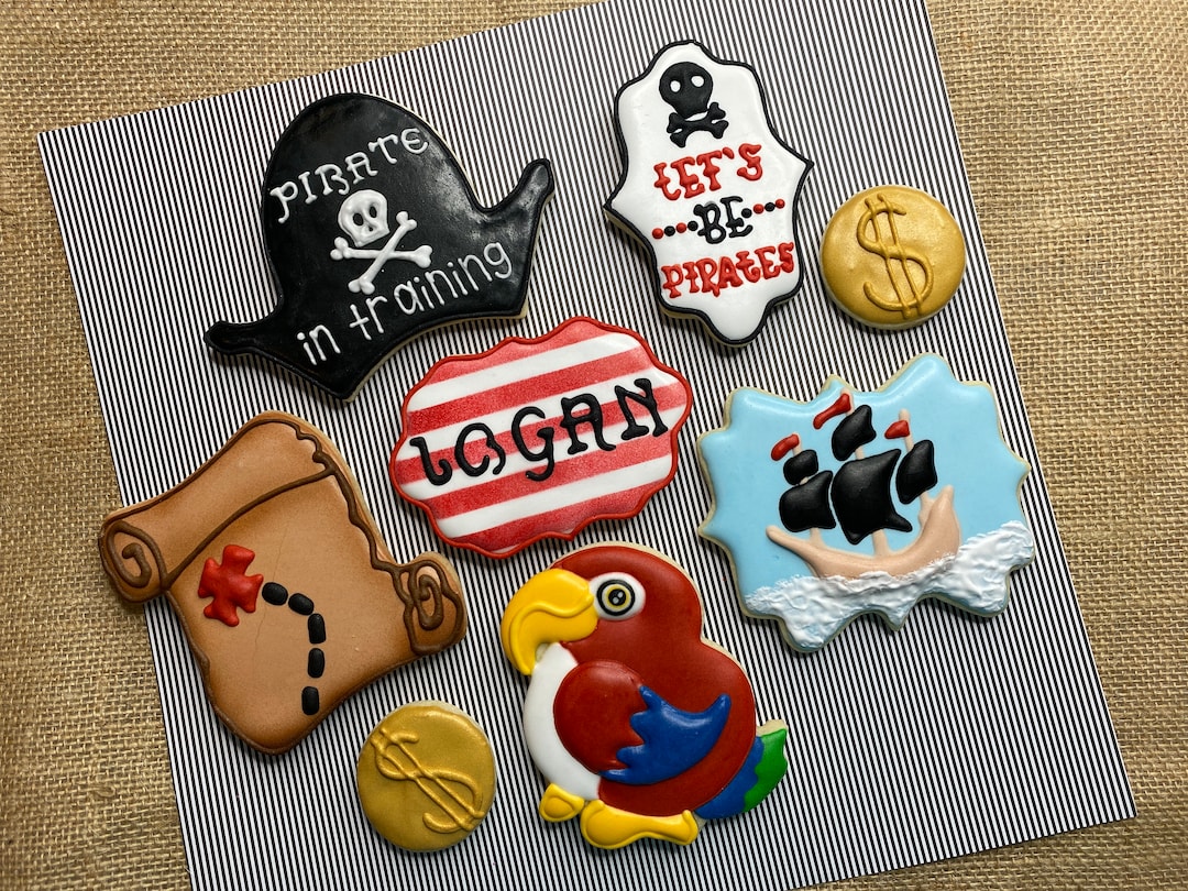 Pirate Themed Birthday Cookies - Etsy