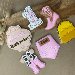 My First Rodeo Cookies, 1st Birthday Celebration, Boy and Girl Party ...