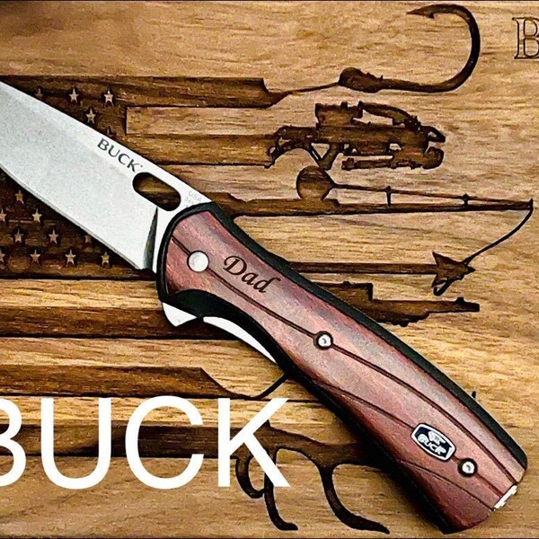 Engraved Buck Knife - Etsy