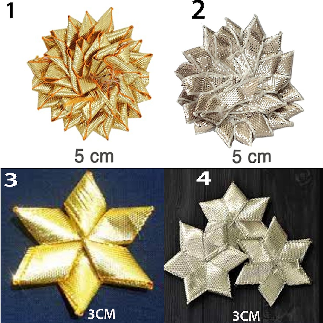 Gota Patti Phool, Gota Patti Flowers for Lehenga, Gold and Silver Gota ...