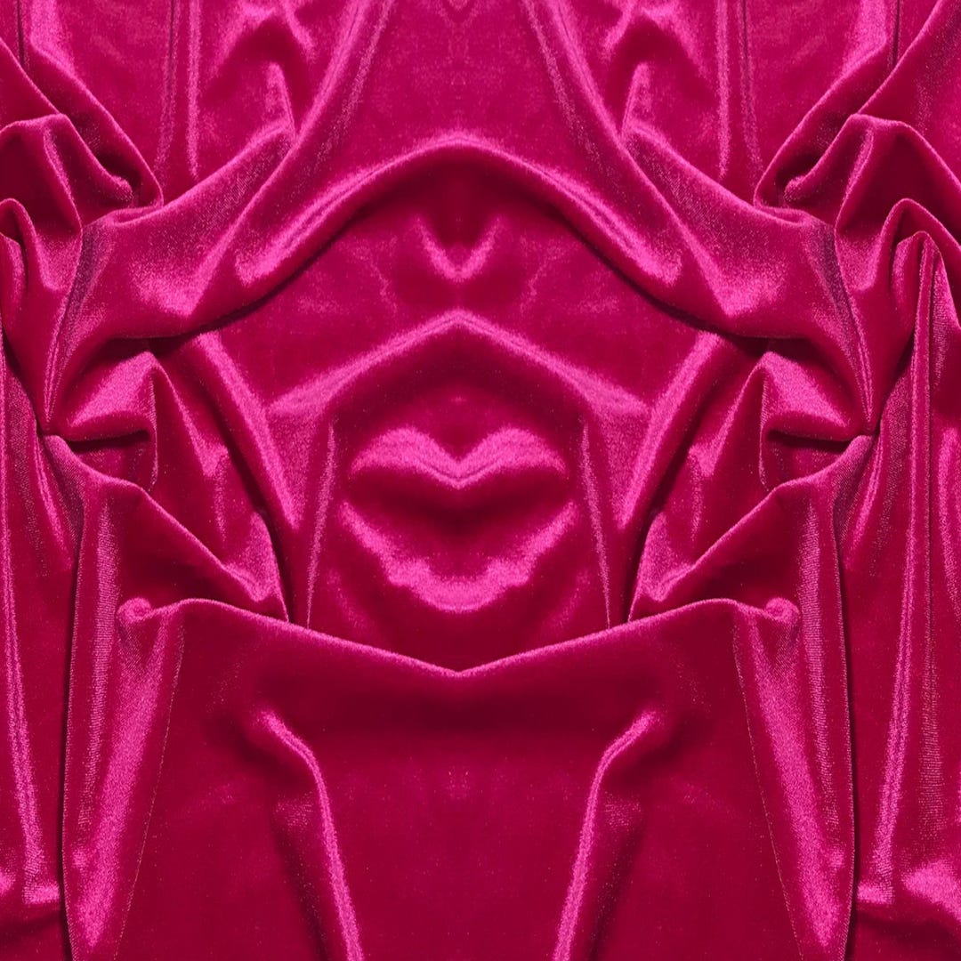 Fuchsia Pink Velvet Fabric: Silk Rayon Blend, Bridal Gown Material - Etsy