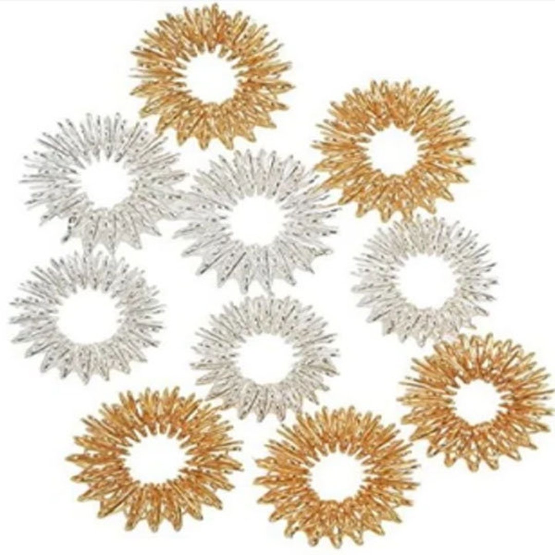 10 Pieces Massage Ring, Acupressure Finger Rings, Acupressure Massage ...