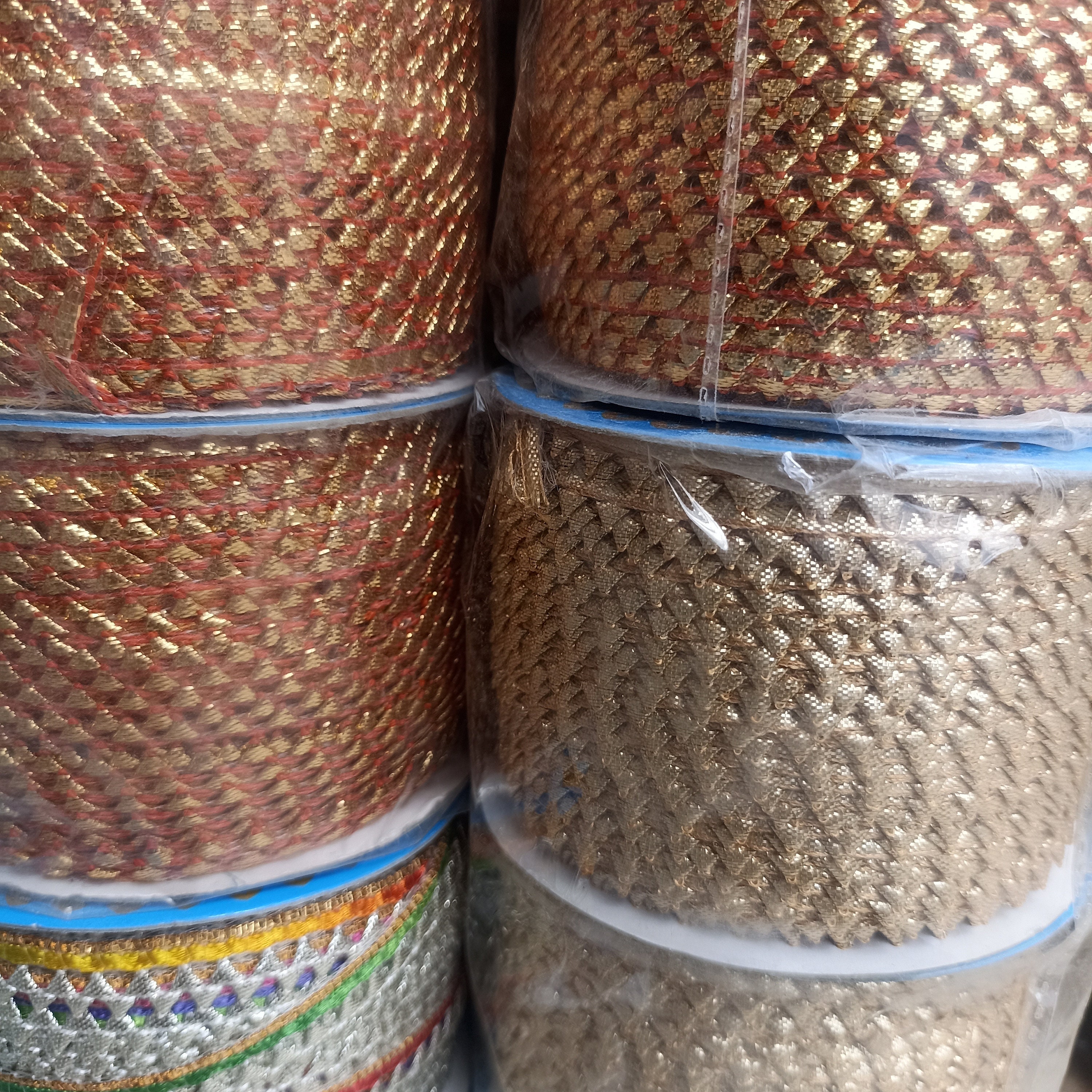 7 Color Cut Work Samosa Lace 99 MTR, Samosa Lace Design, Trim for ...