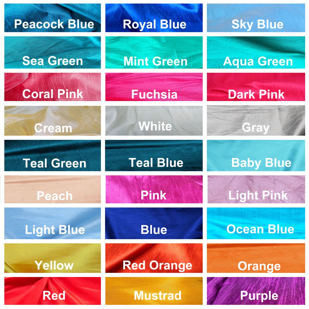 Dupioni Raw Silk Fabric: 27 Colors, Bridal Gown Fabric by the Yard - Etsy