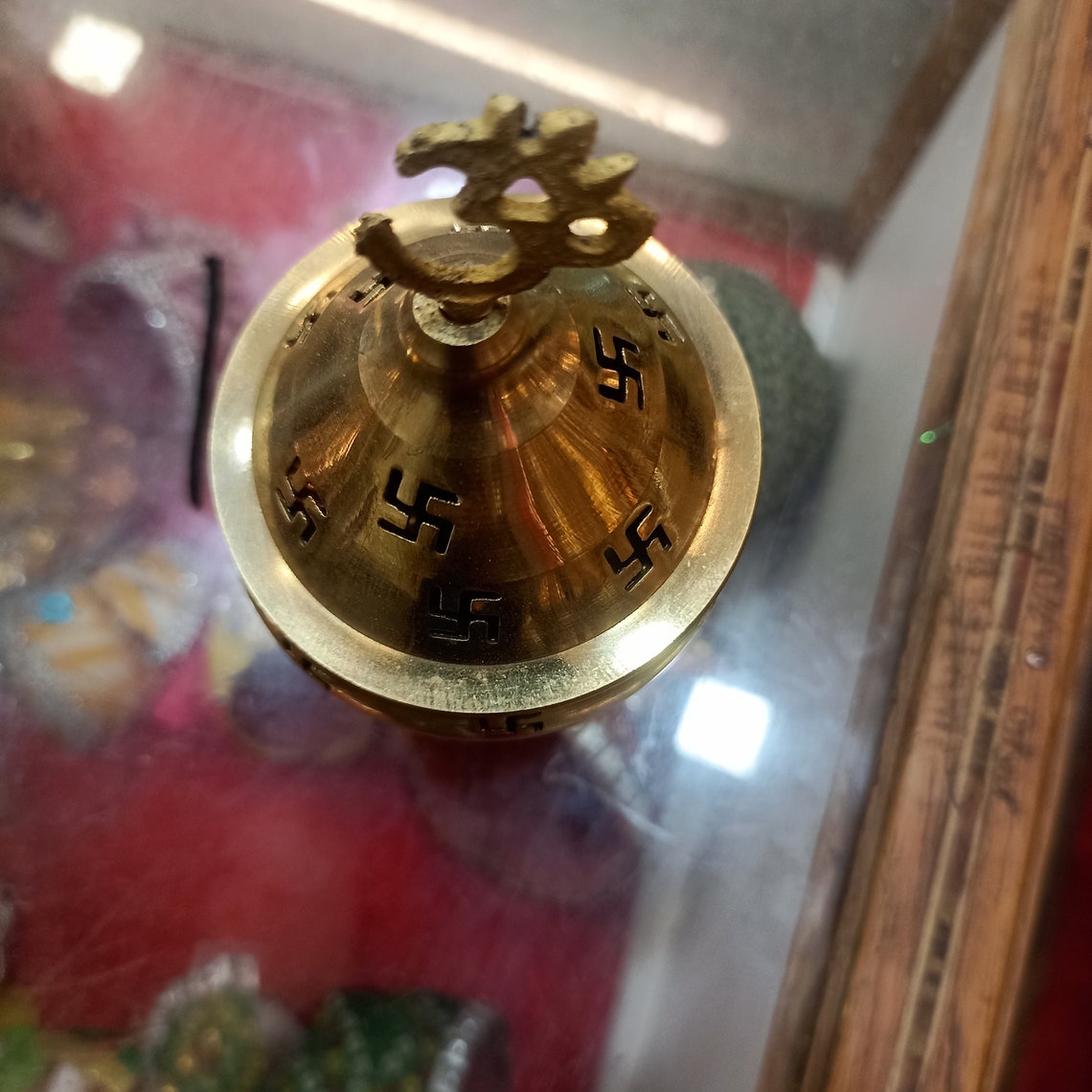 Brass Om Swastik Deepak: Temple Lamp Lighting Puja - Etsy