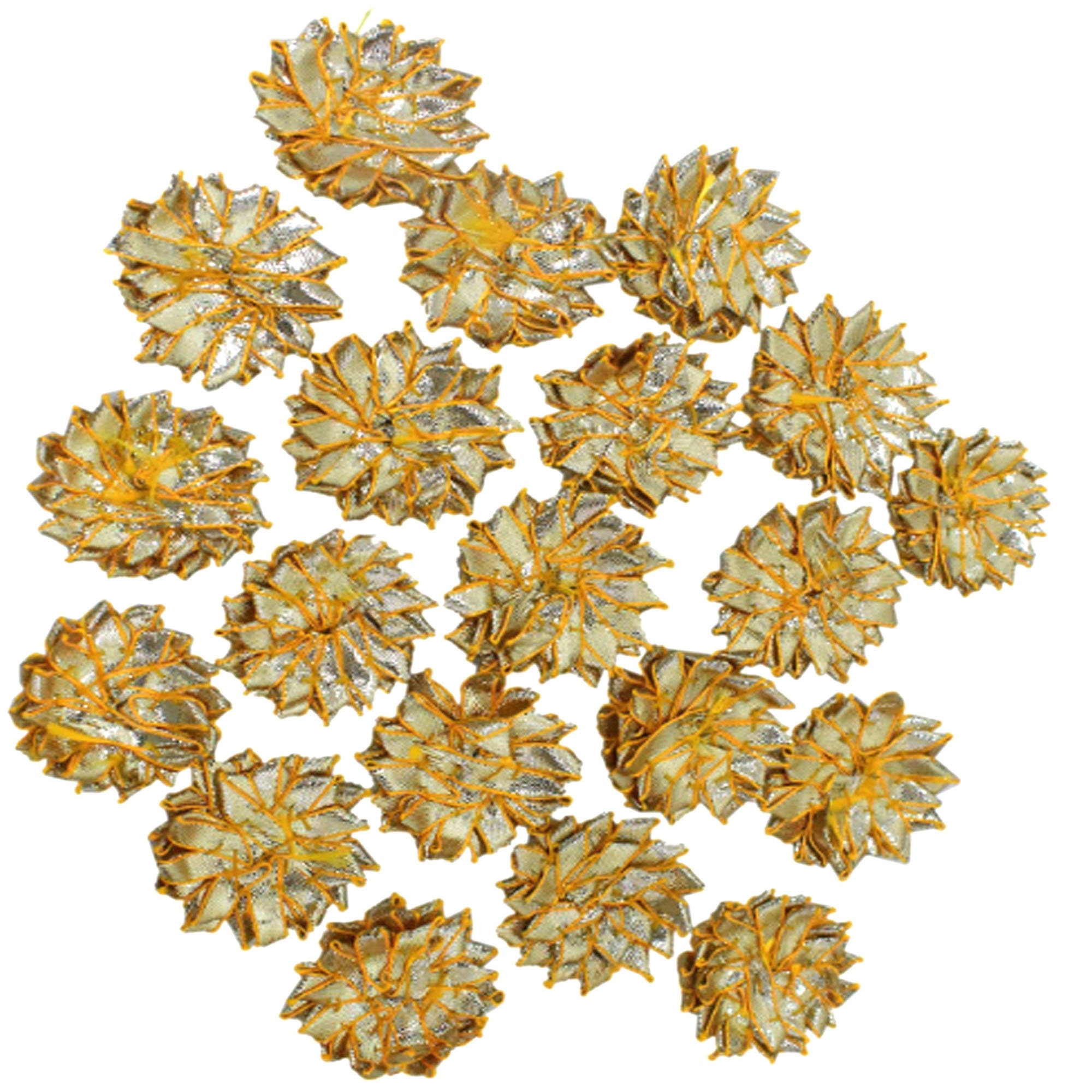 Gota Patti Phool, Gota Patti Flowers for Lehenga, Gold and Silver Gota ...