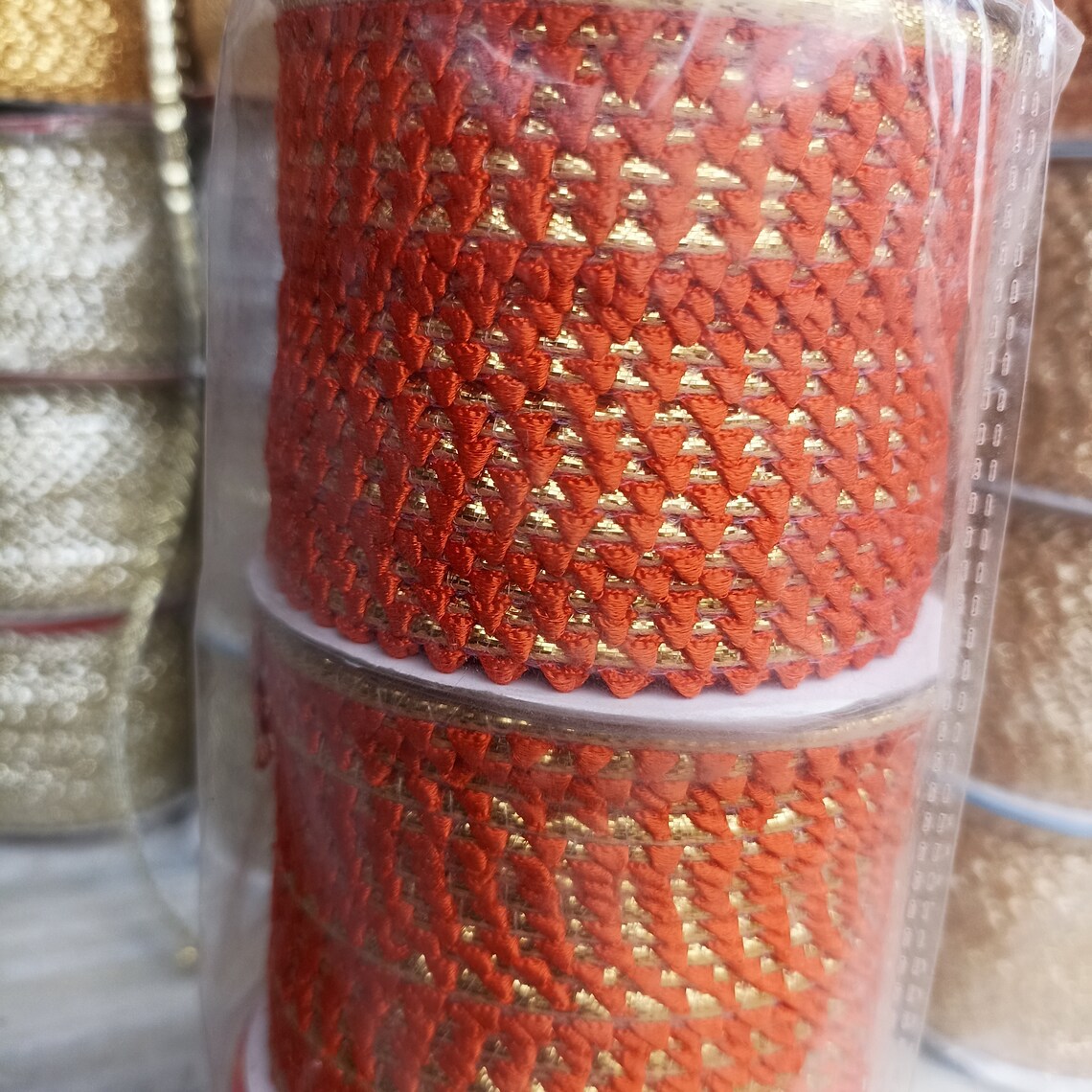 7 Color Cut Work Samosa Lace 99 MTR, Samosa Lace Design, Trim for ...