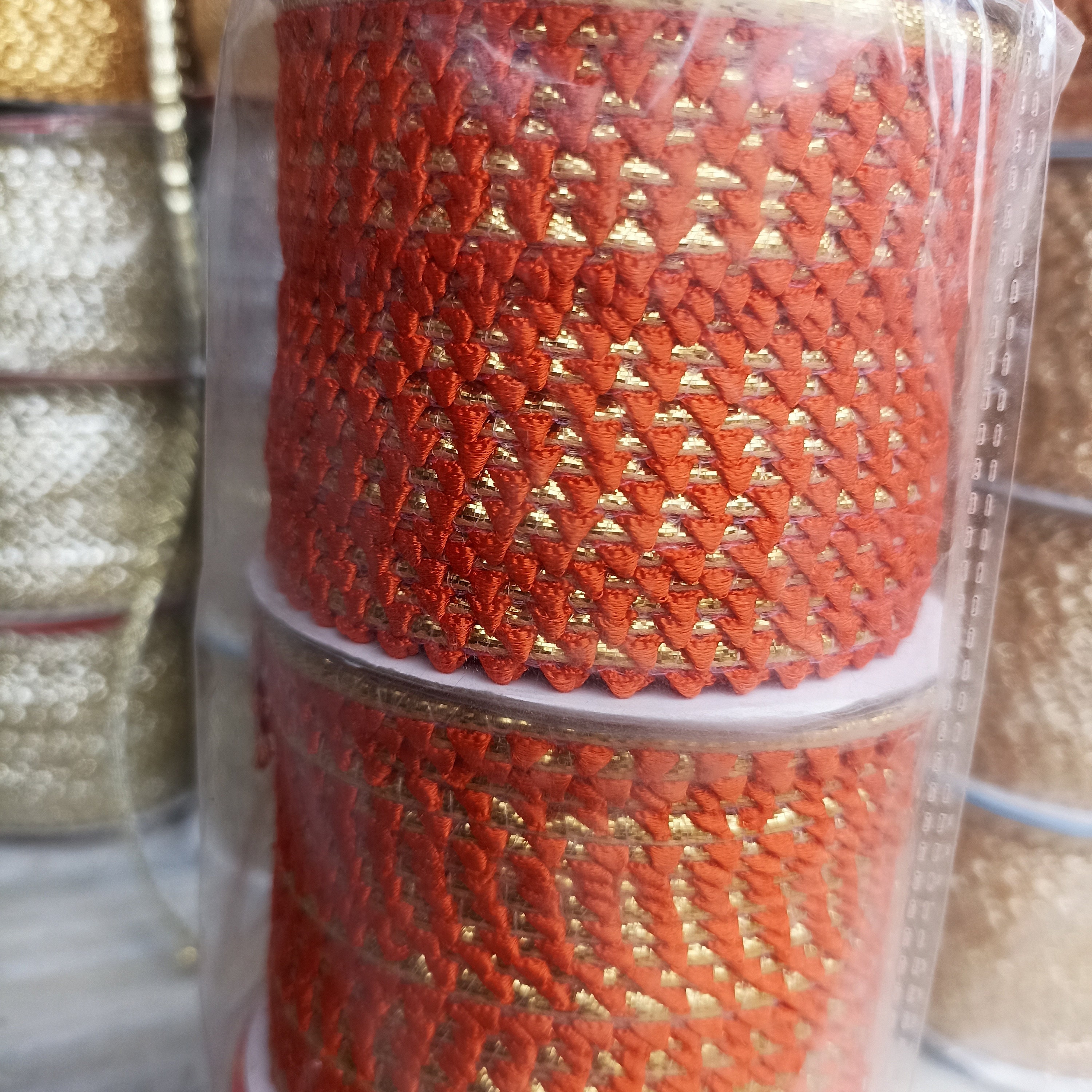 7 Color Cut Work Samosa Lace 99 MTR, Samosa Lace Design, Trim for ...