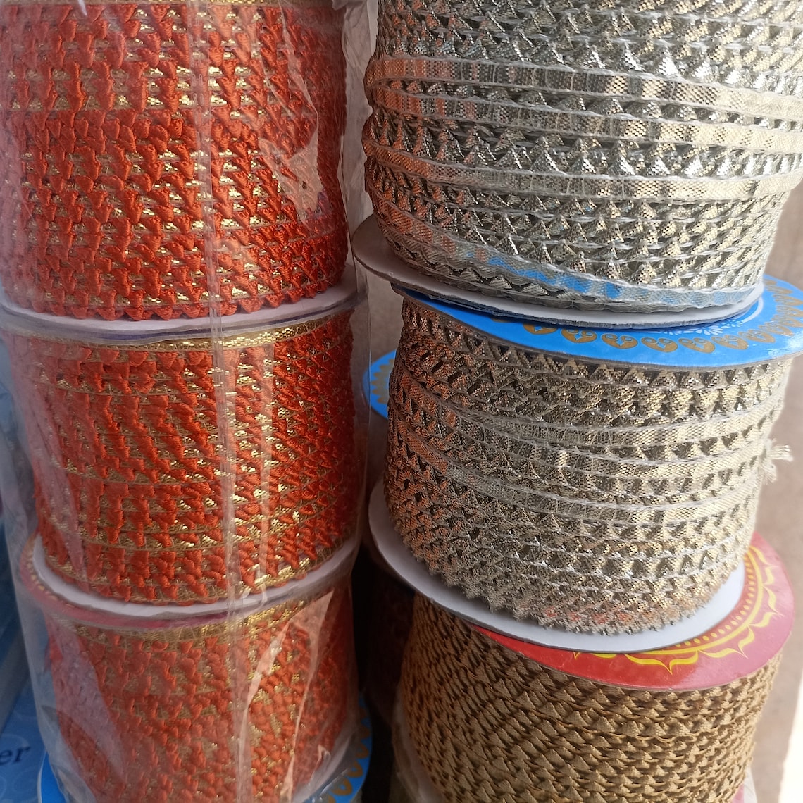 7 Color Cut Work Samosa Lace 99 MTR, Samosa Lace Design, Trim for ...