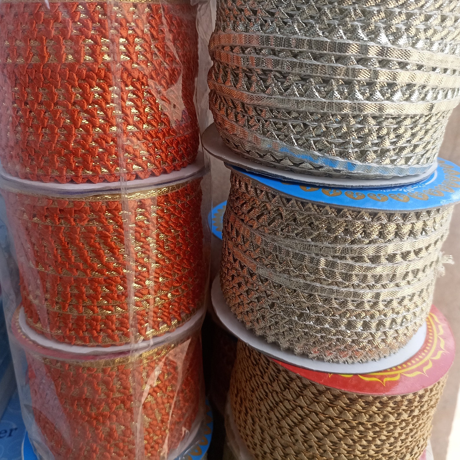 7 Color Cut Work Samosa Lace 99 MTR, Samosa Lace Design, Trim for ...