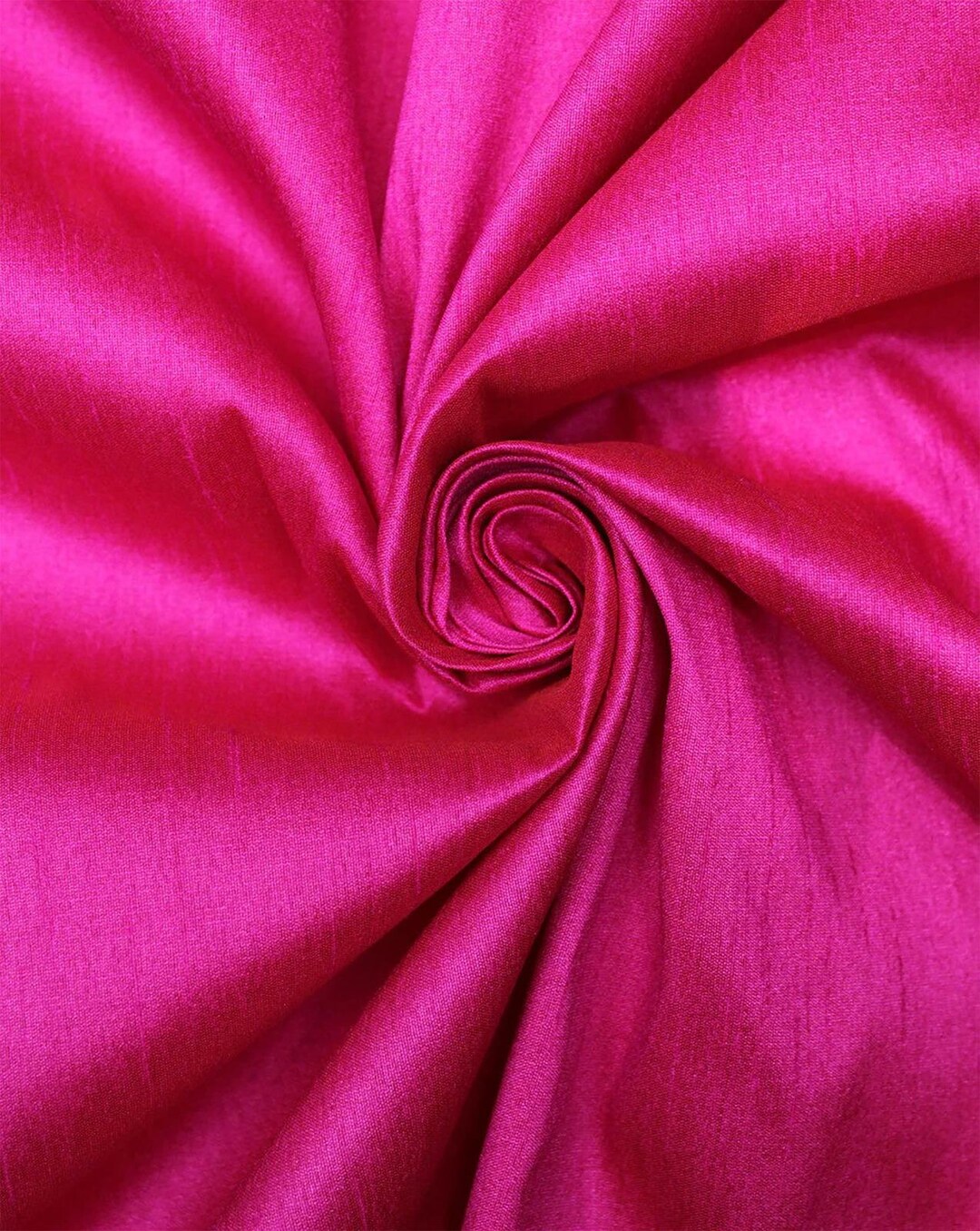 Dark Pink Dupioni Raw Silk Fabric: Bridal Gown Material - Etsy
