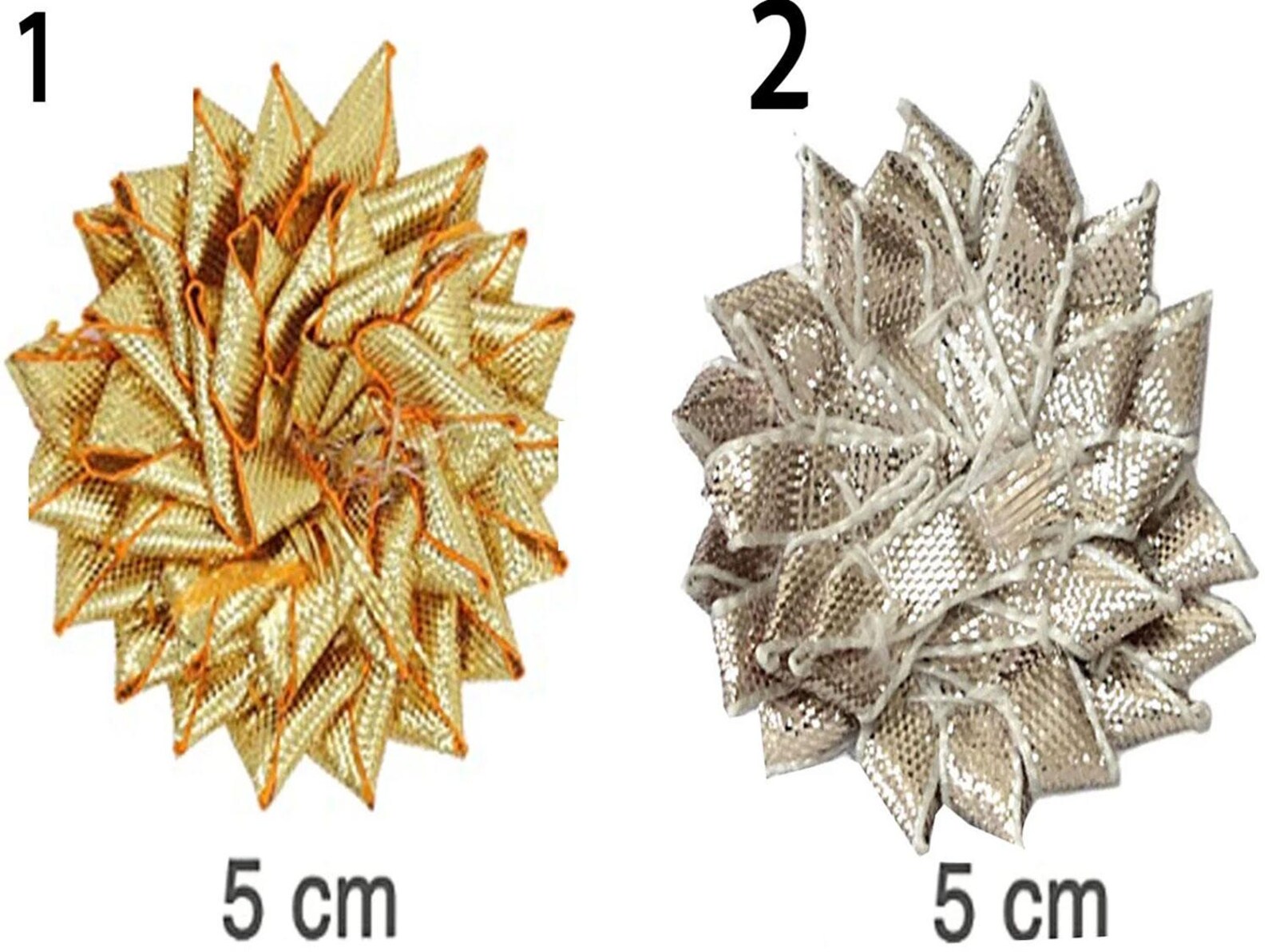Gota Patti Phool, Gota Patti Flowers for Lehenga, Gold and Silver Gota ...