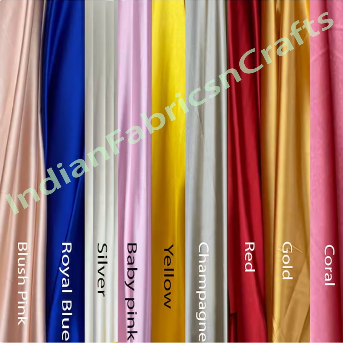 20 Colors Taffeta Fabric, Plain Taffeta Silk Fabric, Polyester Taffeta ...