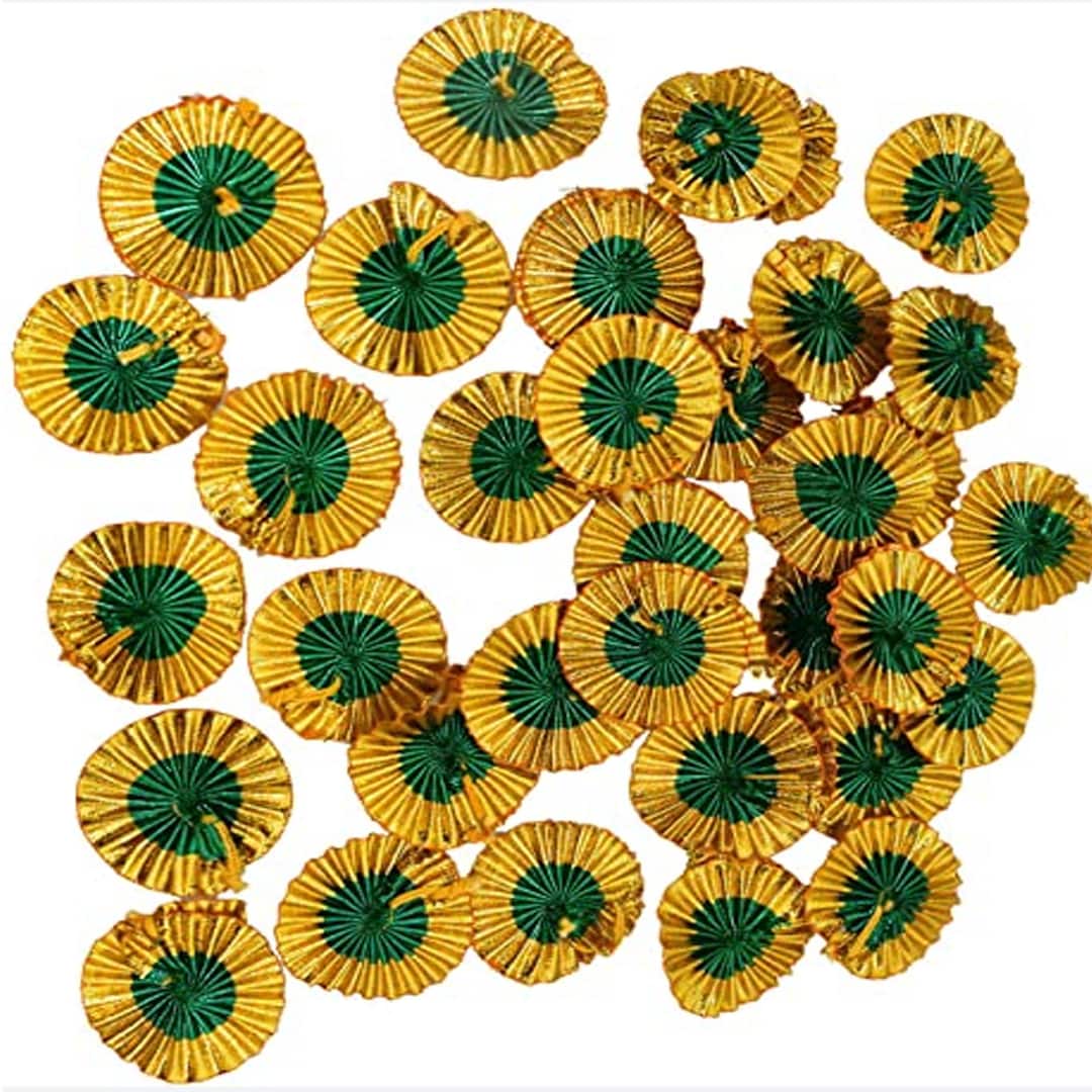 7 Color Chakri Gota Patti Phool, Gota Pati Flowers for Lehenga, Gota ...