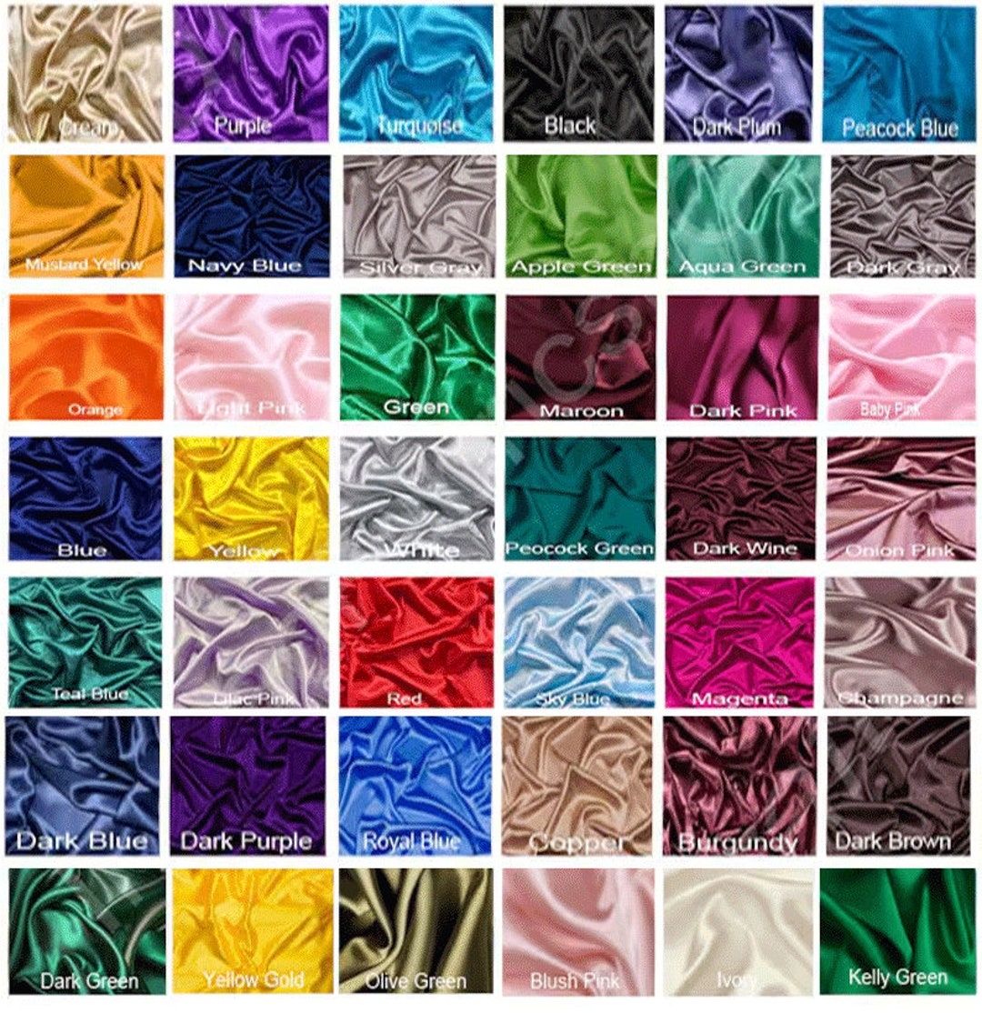 42 Color Taffeta Silk Fabric, Silk Taffeta Fabric, Plain Taffeta Silk ...