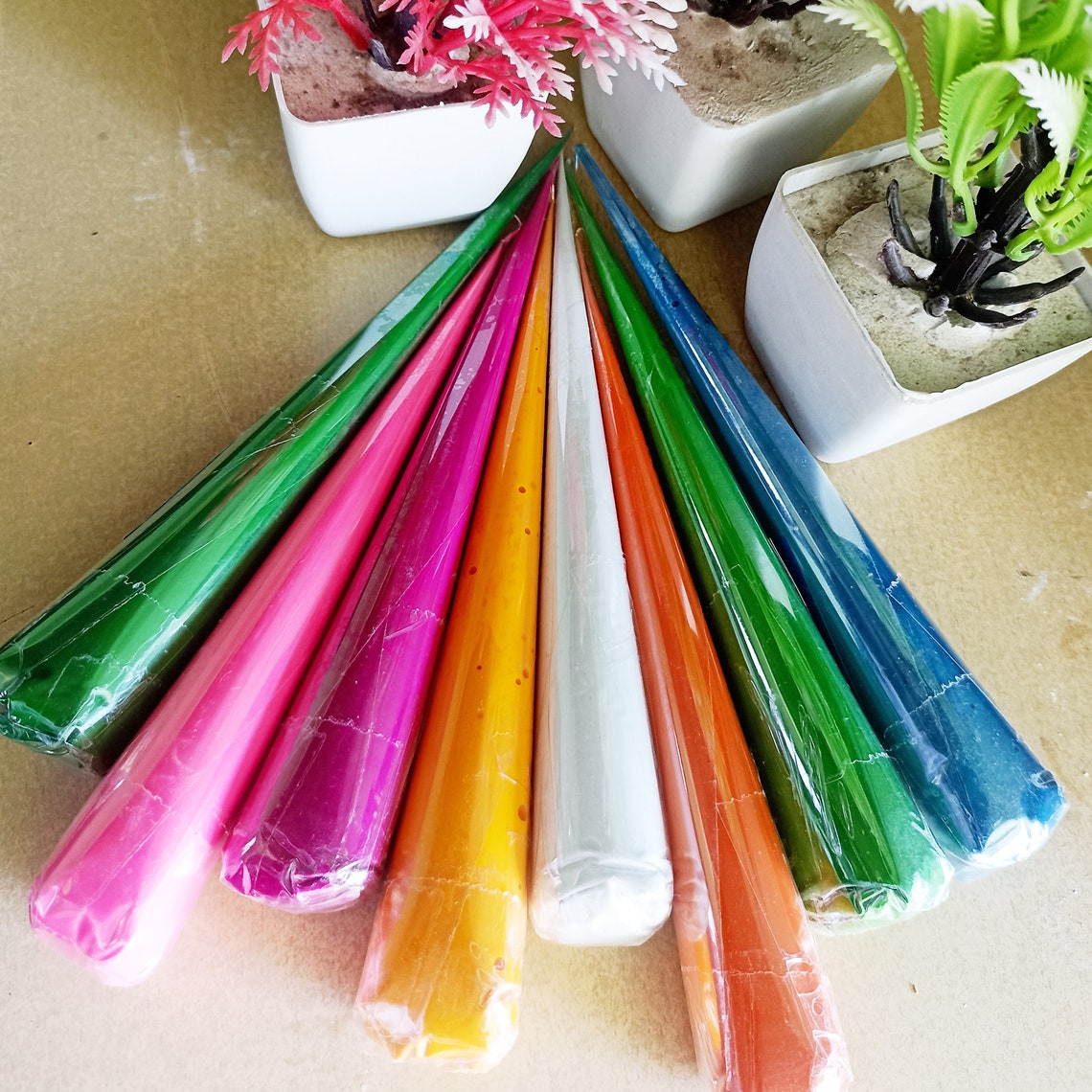 12 Multi Color Ceramic Cone, Indian Lippan Art, Best Color Ceramic Cone ...