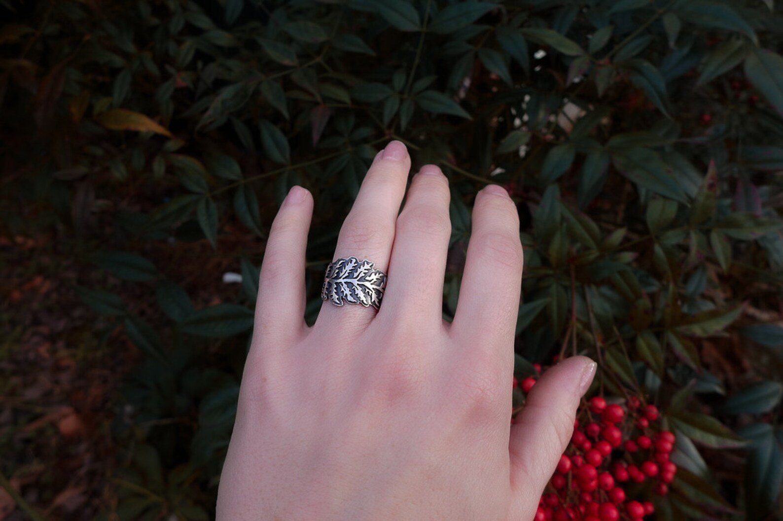 Silver Fern Ring - Etsy