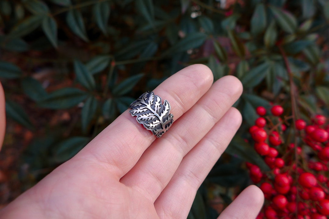 Silver Fern Ring - Etsy
